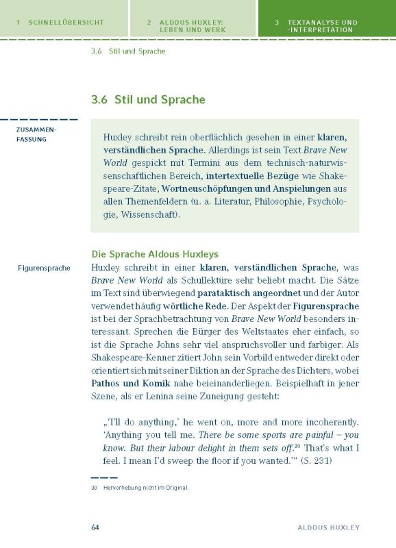 Brave New World - Schöne neue Welt von Aldous Huxley - Textanalyse und ...